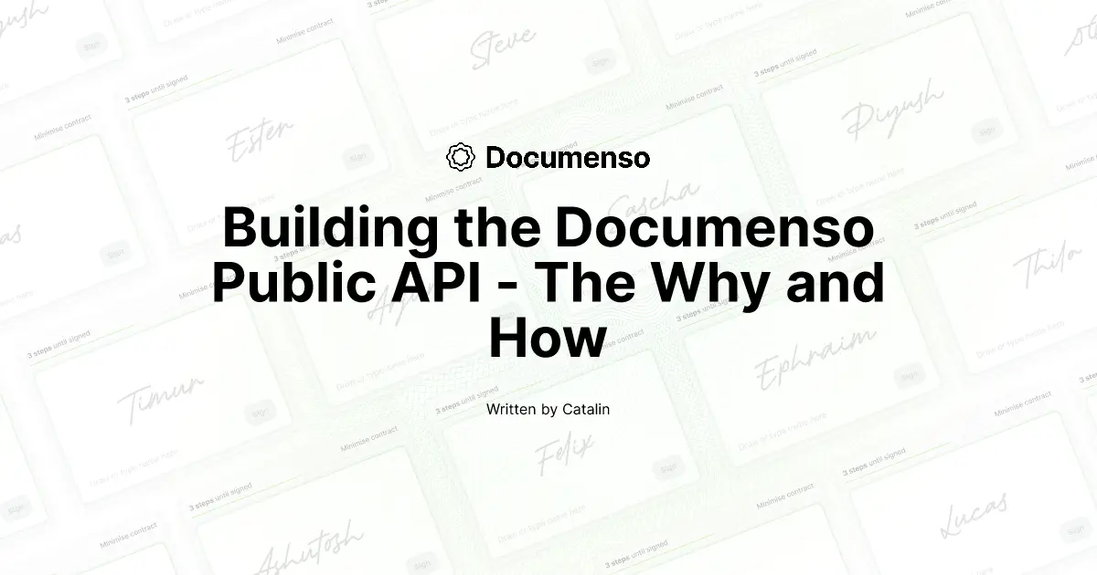 Building the Documenso Public API - The Why and How